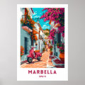 Marbella Spain Travel Print Poster Wall Art | Zazzle