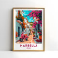 Marbella Spain Travel Print Poster Wall Art | Zazzle