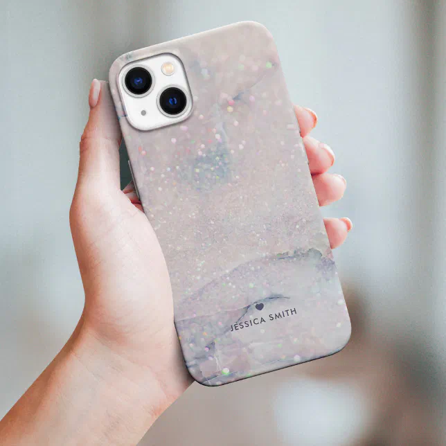 Marble and Glitter Printed Texture Case-Mate iPhone Case | Zazzle