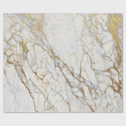 Marble and Gold Gift Wrapping Paper | Zazzle