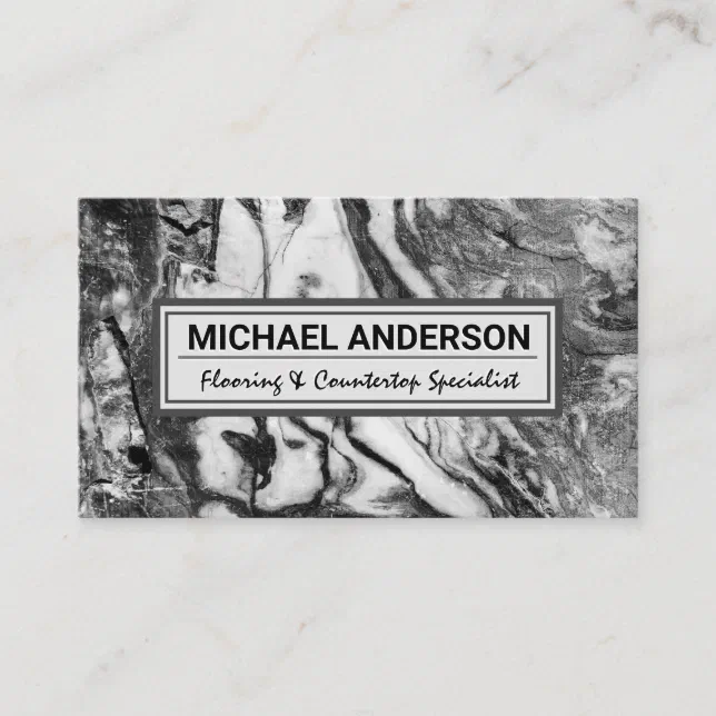 Marble Background Business Card | Zazzle