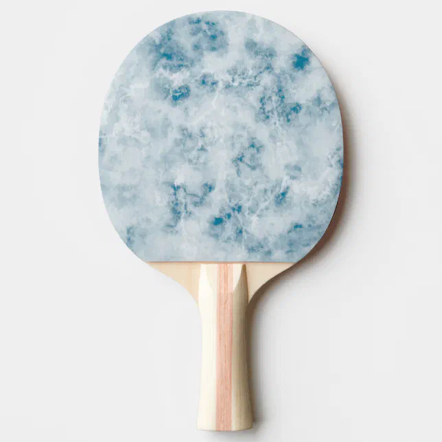 Marble Blue Texture Background Ping-Pong Paddle | Zazzle