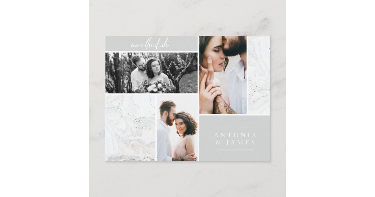 MARBLE BOXES SAVE THE DATE CARD | Zazzle