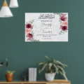 Marble Burgundy Rose Muslim Islamic Wedding Poster | Zazzle