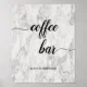 Marble Calligraphy Script Coffee Bar Wedding Sign | Zazzle