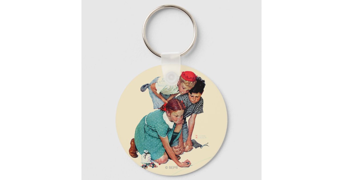Marble Champion Keychain | Zazzle