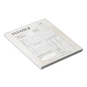 Marble Custom Logo Small Business Invoice Receipt Notepad | Zazzle