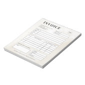 Marble Custom Logo Small Business Invoice Receipt Notepad | Zazzle