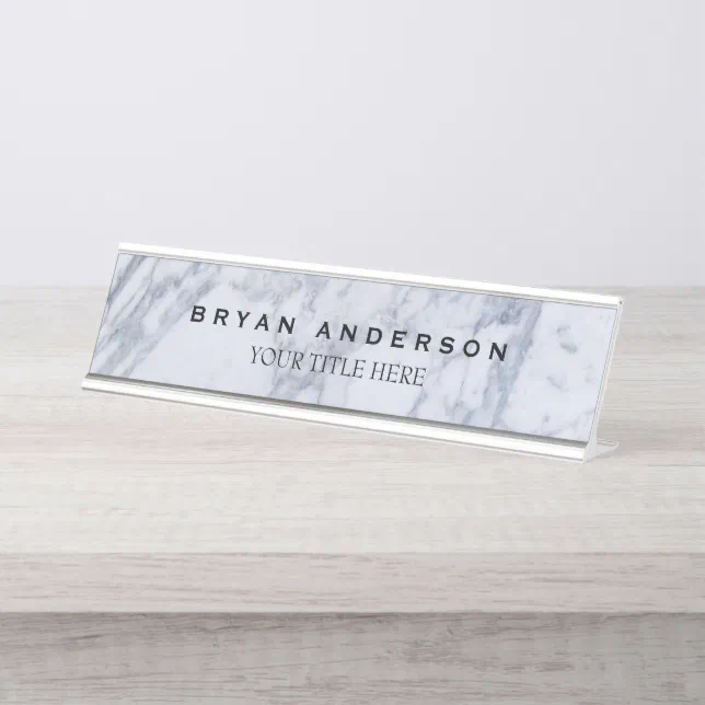 Marble Desk Name Plate | Zazzle