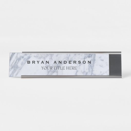 Marble Desk Name Plate | Zazzle