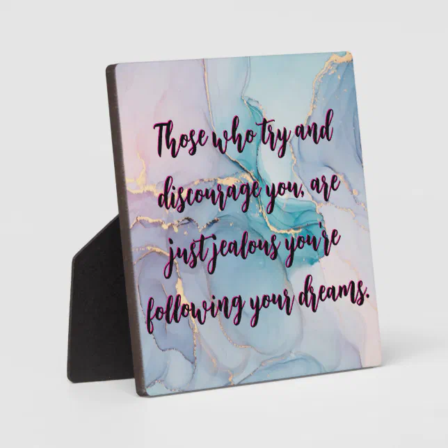 Marble Desktop Art Quote Plaque | Zazzle