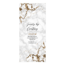Marble Faux Gold Script Font Salon Price List Menu | Zazzle