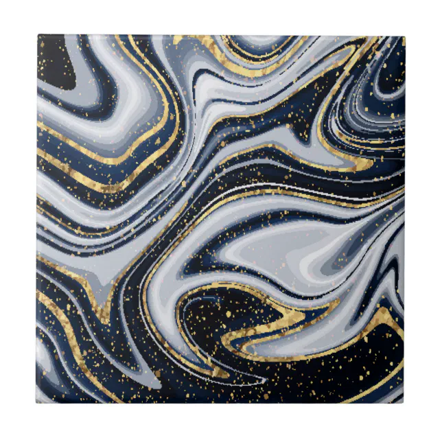 marble, gold,grey,old,white,pale blue, modern,gem, tile | Zazzle