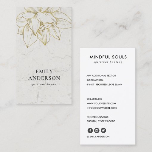 MARBLE GOLD LOTUS SIMPLE REIKI SPIRITUAL HEALER BUSINESS CARD | Zazzle MARBLE GOLD LOTUS SIMPLE REIKI SPIRITUAL HEALER BUSINESS CARD | Zazzle