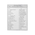 Marble Ice Custom Pageant Packing Checklist Notepad | Zazzle