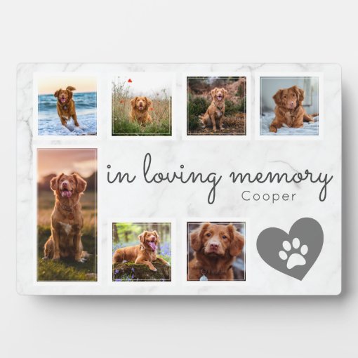 Marble In Loving Memory Dog Memorial Plaque | Zazzle