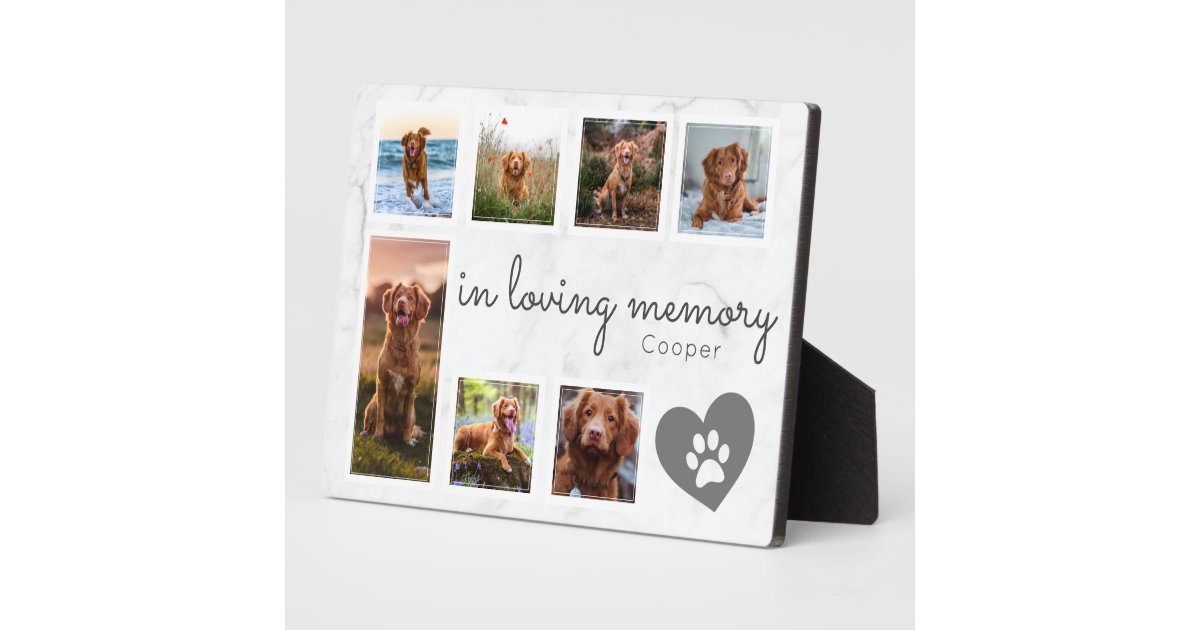 Marble In Loving Memory Dog Memorial Plaque | Zazzle
