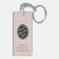 Marble Motel Hotel Business Keychain | Zazzle