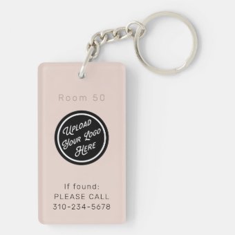 Marble Motel Hotel Business Keychain | Zazzle