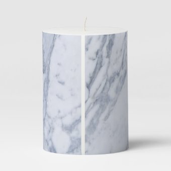 Marble Pattern Monogram Pillar Candle | Zazzle