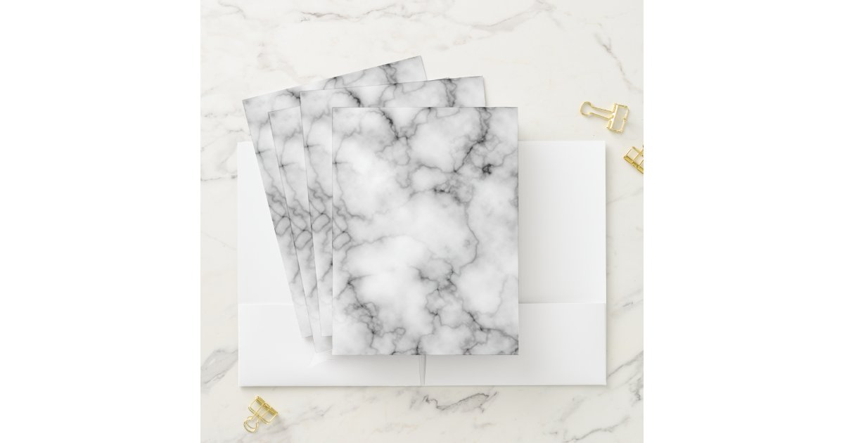 Marble Pocket Folder | Zazzle