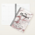 Marble Rose Gold Glam Planner | Zazzle