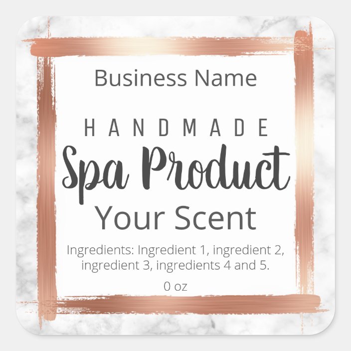 Marble Soap Body Scrub Bath Bomb Soak Labels | Zazzle.com