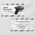 Marble Steel Revolver Gun Shop Gunsmith Firearms Business Card | Zazzle