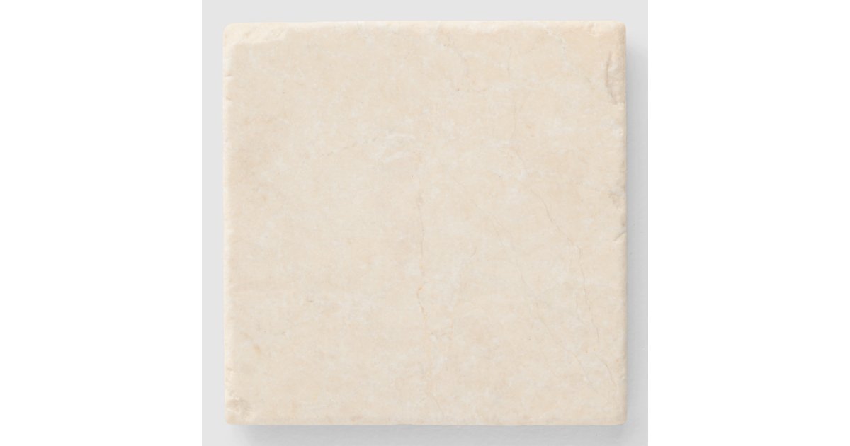 Marble Stone Cream Neutral Tile Background Blank Stone Coaster | Zazzle