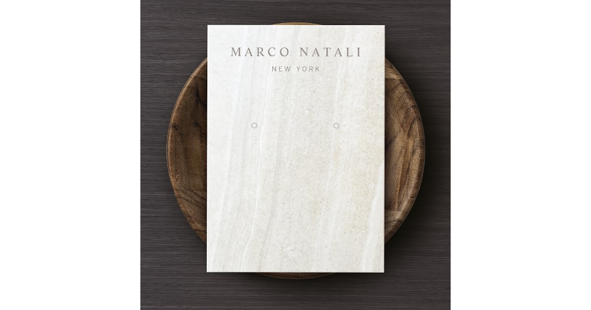 Marble Stone Earring Display Card | Zazzle