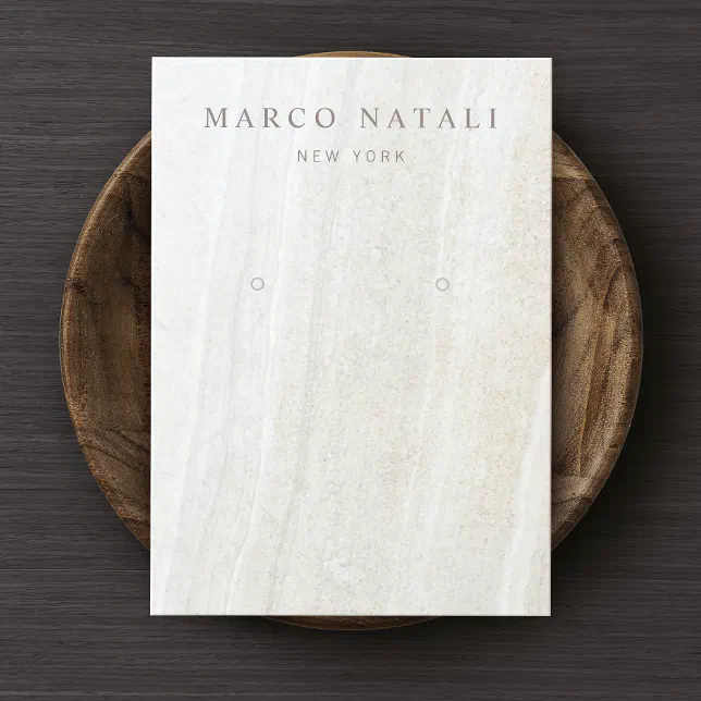 Marble Stone Earring Display Card | Zazzle