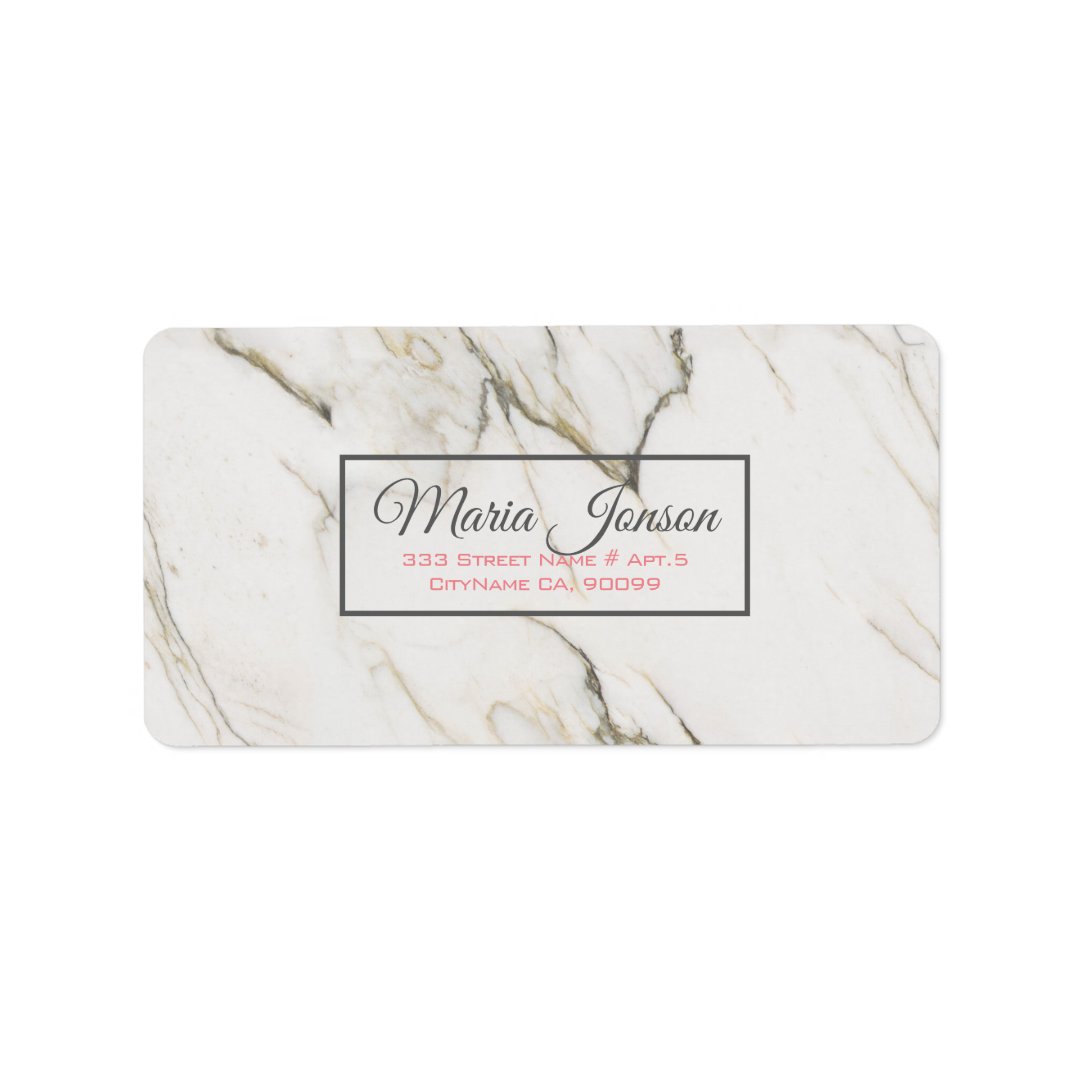Marble Stone Label | Zazzle