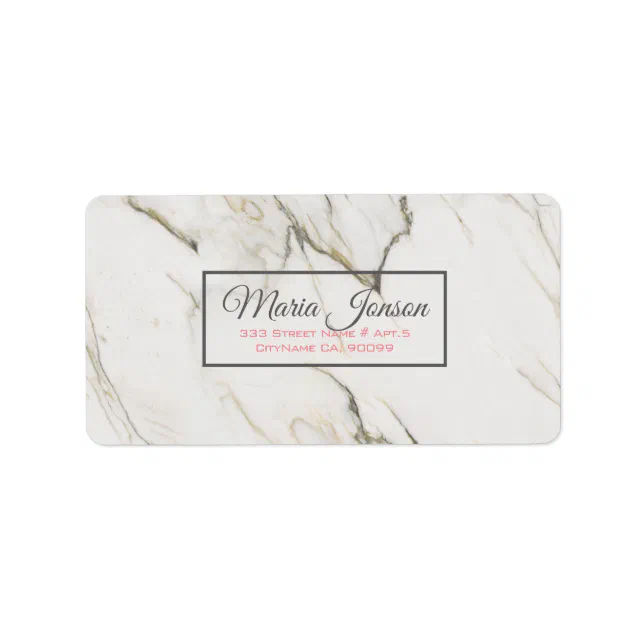Marble Stone Label | Zazzle