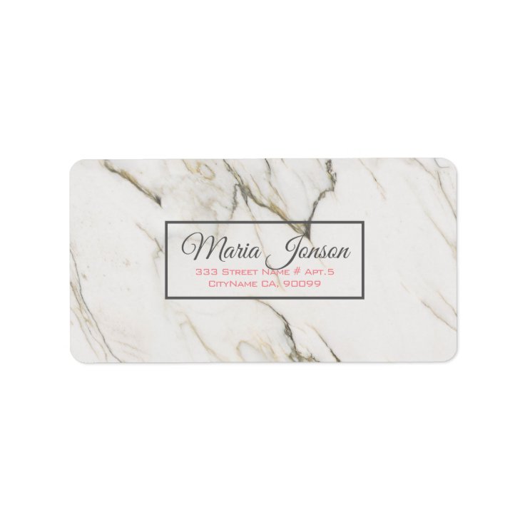 Marble Stone Label | Zazzle