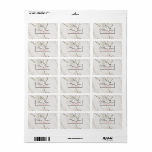 Marble Stone Label | Zazzle
