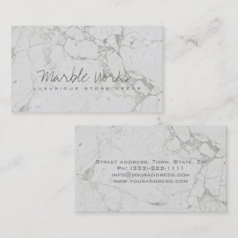 Marble Stone Works/Countertops/Monuments Cool Card | Zazzle