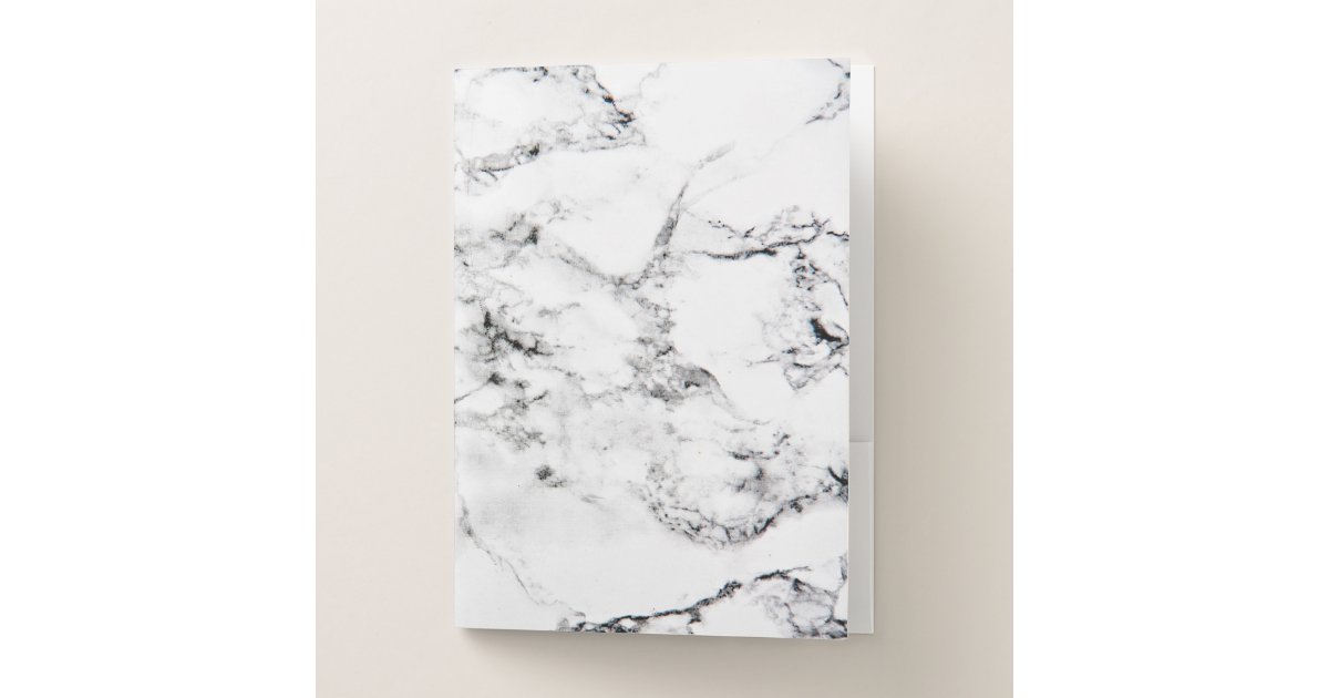 Marble texture pocket folder | Zazzle