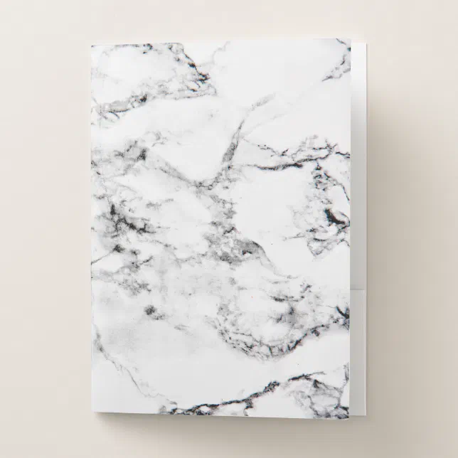 Marble texture pocket folder | Zazzle