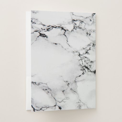 Marble texture pocket folder | Zazzle