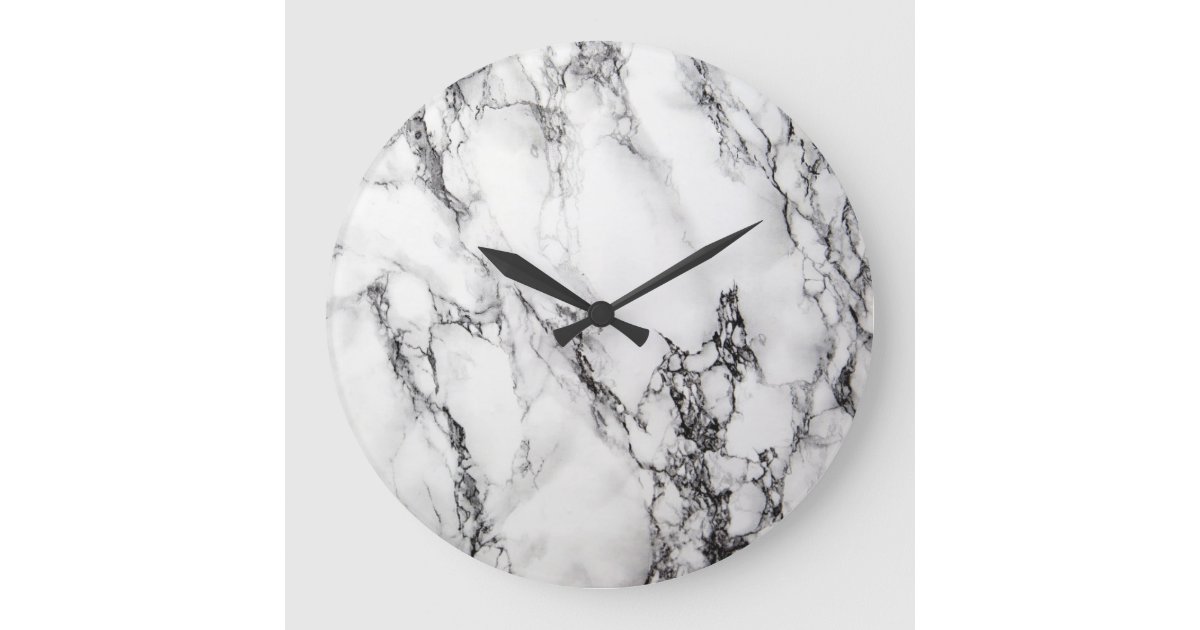 Marble Wall Clock | Zazzle