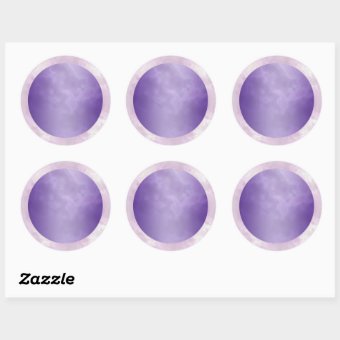 Marbled Purple Round Label | Zazzle