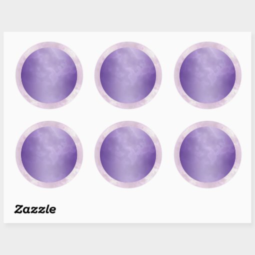 Marbled Purple Round Label | Zazzle