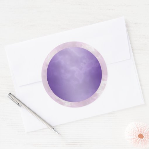 Marbled Purple Round Label | Zazzle