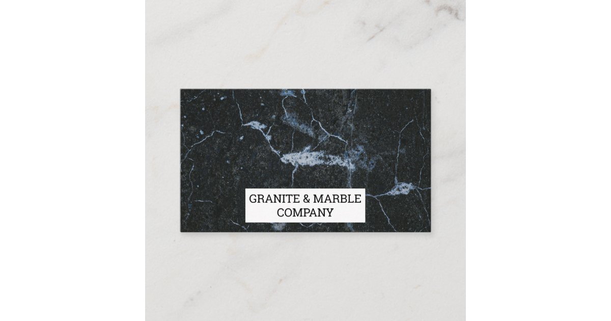 Marbled Slab | Granite Company Business Card | Zazzle