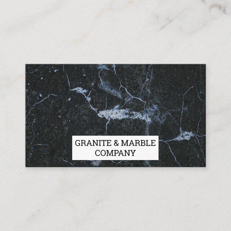 Marbled Slab | Granite Company Business Card | Zazzle