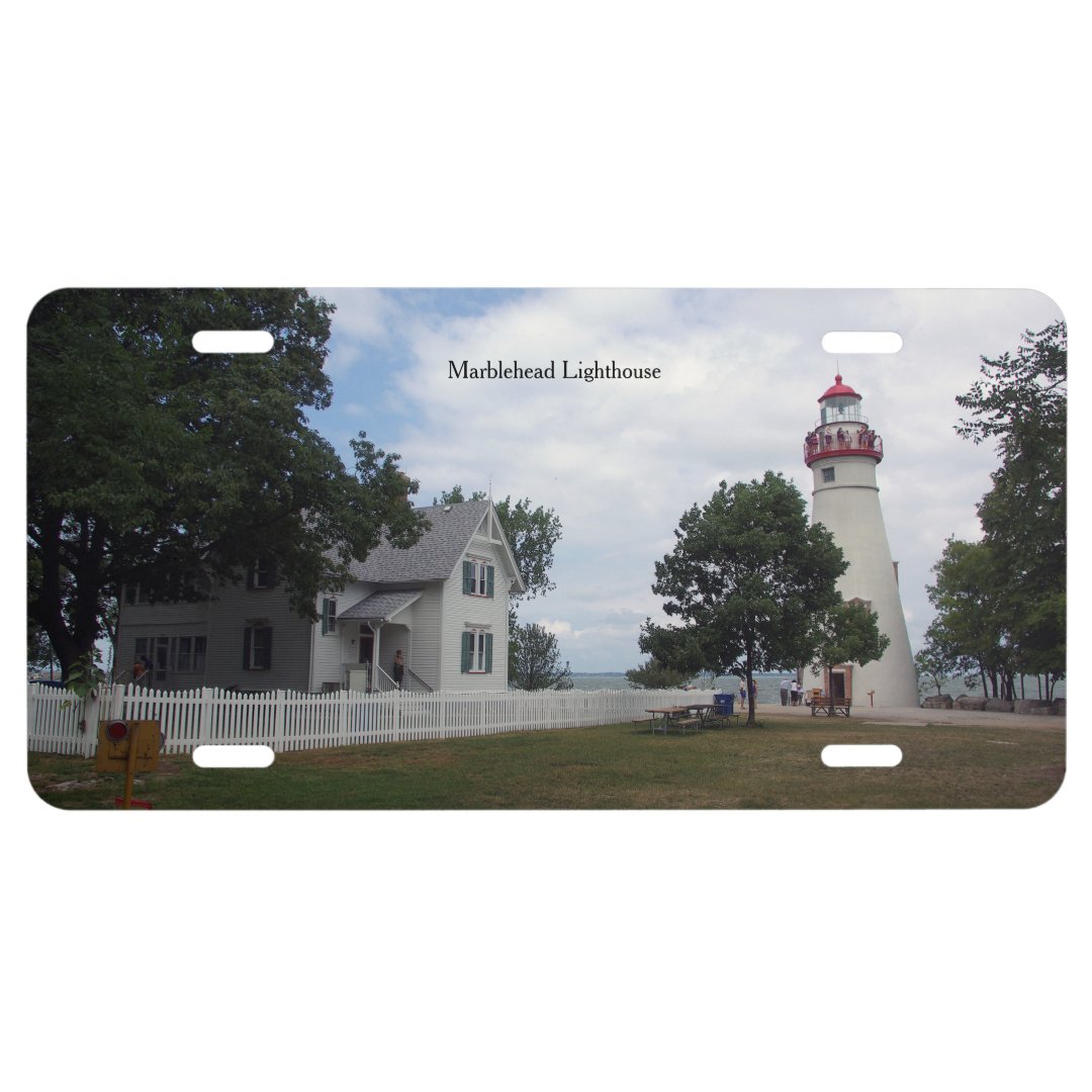 Marblehead Lighthouse & keepershouse license plate | Zazzle