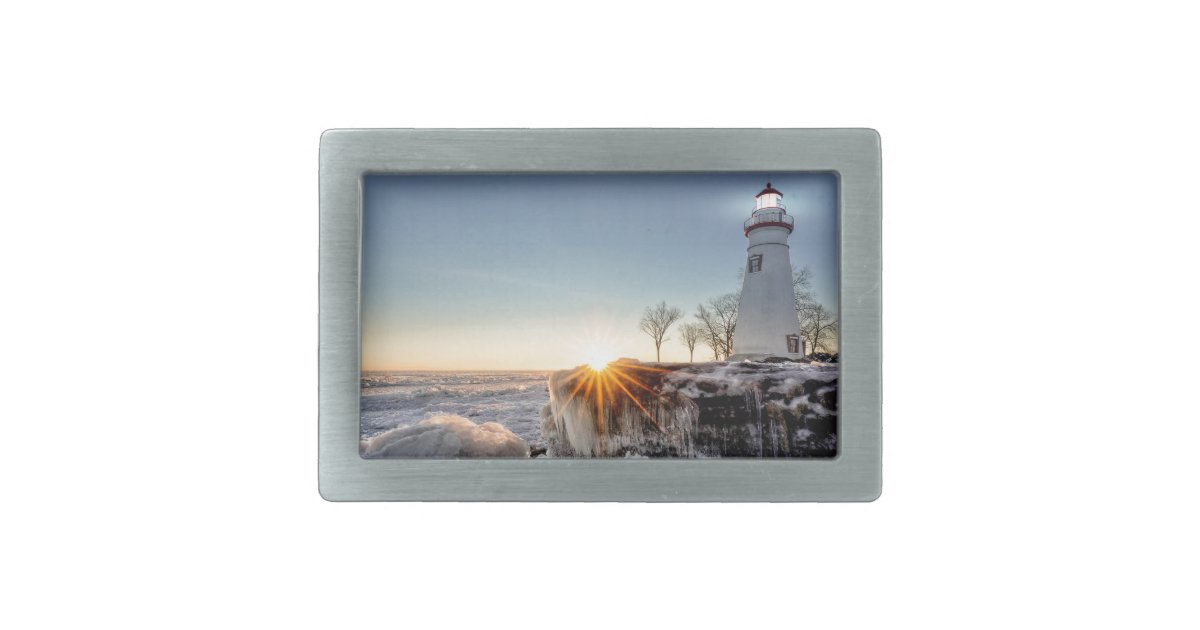 Marblehead Lighthouse Rectangular Belt Buckle | Zazzle