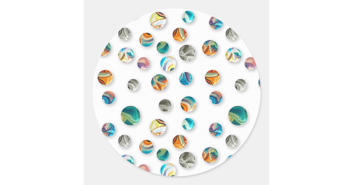 Marbles Classic Round Sticker | Zazzle