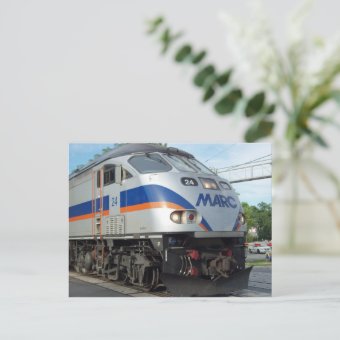 MARC Commuter Train Postcard | Zazzle