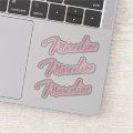 Marceline name pink cursive x3 sticker | Zazzle